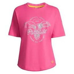 T-Shirt SALZHAUT "Shirt FIPSIE Paradise", Damen, Gr. S, pink, Obermaterial: 92% Baumwolle CO. 8% Elasthan EL., Shirts T-Shirt