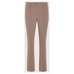 Madeleine Mode Stoffhose MADELEINE "Culotte Stoffhose mit Biesen", Damen, Gr. 19, N + K Gr, cappuccino, Obermaterial: 73% Polyester PES. 23% Viskose CV. 4% Elasthan EL., Modern, schmal, Hosen Stoffhose, Markante Biese