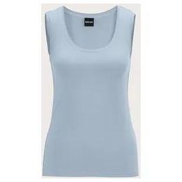Madeleine Mode Tr&auml;gertop MADELEINE "Tanktop Tanktop mit breiten Tr&auml;gern", Damen, Gr. 44, blau (bleu), Obermaterial: 95% Viskose CV. 5% Elasthan EL., Modern, schmal, Tops Tr&auml;gertop, Glatte Jerseyware