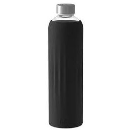 Villeroy & Boch Trinkflasche "Glas-Trinkflasche To Go & To Stay 1 Liter schwarz", schwarz, 1.000ml, LIKE. BY VILLEROY & BOCH, Trinkflaschen, Trinkflasche