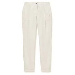 Madeleine Mode Chinohose MADELEINE "Hose Chino-Hose mit Bundfalten", Damen, Gr. 19, N + K Gr, wei&szlig; (wollwei&szlig;), Obermaterial: 98% Baumwolle CO (CMIA). 2% Elasthan EL., Modern, normal, Hosen Chinohose