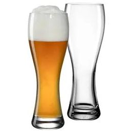 Bierglas Leonardo "Weizenbiergl&auml;ser Maxima 500 ml 2er Set transparent", bunt (transparent), Glas, Trinkgef&auml;&szlig;e