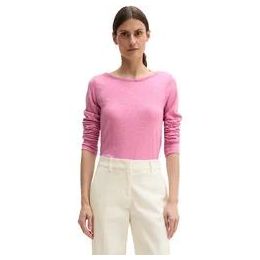 Marc O'Polo Langarmshirt MARC O'POLO "aus Organic Cotton-Qualit&auml;t", Damen, Gr. L, mellow rose, Obermaterial: 100% Baumwolle, unifarben, Basic, regular fit, U-Boot-Ausschnitt, normaler Saum, Shirts Langarmshirt