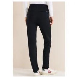 Stoffhose Cecil "Style Tracey", Damen, Gr. S (38), L&auml;nge 30, universal blau, Web, Obermaterial: 82% Polyester, 18% Elasthan, unifarben, normal lang, Hosen Stoffhose, mit Stretch und elastischem Bund