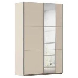 Schwebet&uuml;renschrank Rauch "Kleiderschrank Dreht&uuml;renschrank Schrank Garderobe KRONACH TOPSELLER", champagner, griffleisten alu, 1 spiegel, B:131cm H:210cm T:59cm, Holzwerkstoff, Schr&auml;nke, Schwebet&uuml;renschrank, optional ohne, mit 1 oder 2 Spiegel, viel Stauraum MADE IN GERMANY