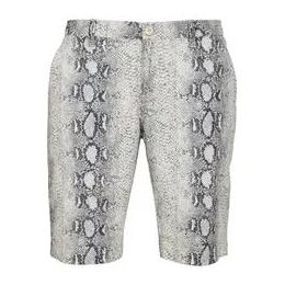 Stoffhose Urban Classics "Urban Classics Herren AOP Stretch Shorts", Herren, Gr. 30, Normalgr&ouml;&szlig;en, sanftes wei&szlig; snake, 98% Baumwolle, 2% Elasthan, normal, Hosen Stoffhose