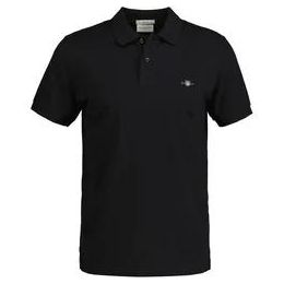Poloshirt Gant "Poloshirt Slim Shield Pique Polo 1er Pack", Herren, Gr. 4XL, schwarz, Obermaterial: 100% Baumwolle CO., Shirts