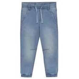 5-Pocket-Jeans Minymo "5-Pocket-Jeans MIJeans", Jungen, Gr. 98, N-Gr, blau (light dusty blau), Obermaterial: 80% Baumwolle CO. 19% Polyester PES. 1% Elasthan EL., Jeans 5-Pocket-Jeans