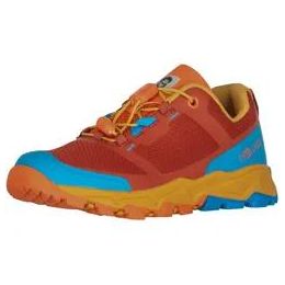 Outdoorschuh Trollkids "KIDS SANDEFJORD HIKER XT", Kinder, Gr. 34, rot clay, dynamic blau, mustard, Synthetik, Schuhe Outdoorschuh, wasserdicht