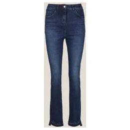 Madeleine Mode Regular-fit-Jeans MADELEINE "Jeans Five-Pocket-Hose mit schr&auml;gem Beinsaum", Herren, Gr. 36, N + K Gr, blau, Obermaterial: 99% Baumwolle CO. 1% Elasthan EL., Modern, normal, Jeans