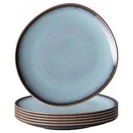 Villeroy & Boch Brotteller "Brotteller Lave 17,6 x 16,8 cm 6er Set", blau (glac&eacute;), LIKE. BY VILLEROY & BOCH, Speiseteller