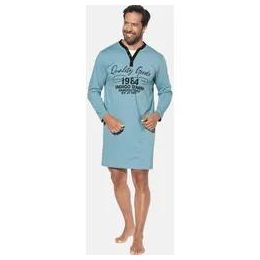 Pyjama Jan Vanderstorm "Nachthemd STIGMARK", Herren, Gr. XXL, blau, Obermaterial: 100% Baumwolle CO., Homewear-Sets Pyjama