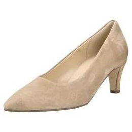 Pumps Gabor "Gabor Pumps Veloursleder", Damen, Gr. 38, sand, Veloursleder, Schuhe Pumps