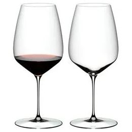 Rotweinglas "Cabernet Merlot Weinglas Veloce 829 ml 2er Set transparent", bunt (transparent), 2 tlg., Glas, Riedel THE WINE GLASS COMPANY, Trinkgef&auml;&szlig;e, Rotweinglas