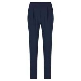 Schlupfhose GOLDNER "Kurzgr&ouml;&szlig;e Weite Schlupfhose SARA in Krepp-Qualit&auml;t", Damen, Gr. 26, K-Gr, blau (marine), Obermaterial: 95% Polyester PES. 5% Elasthan EL., Hosen Schlupfhose