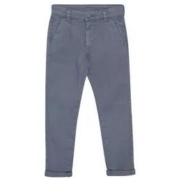 Chinohose Minymo "Chinohose MIPants Twill", Jungen, Gr. 134, N-Gr, blau (flint stone), Obermaterial: 97% Baumwolle CO. 3% Elasthan EL., Hosen Chinohose
