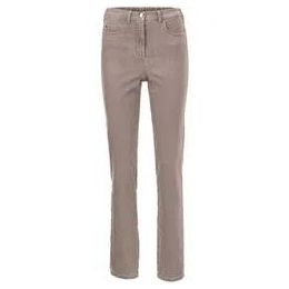 Regular-fit-Jeans GOLDNER "Damen Jeans Slim Fit LOUISA mit Stretch-Anteil", Damen, Gr. 52, N-Gr, beige (taupe), Obermaterial: 70% Baumwolle CO. 27% Polyester PES. 3% Elasthan EL., normal, Jeans, Ohne