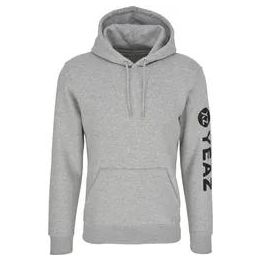 Kapuzenpullover YEAZ "Hoodie Sky Grey (unisex) CUSHY", Herren, Gr. 5XL, grau (hellgrau), Obermaterial: 85% Baumwolle CO. 15% Polyester PES., Pullover Kapuzenpullover