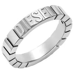 Fingerring Diesel "Schmuck Geschenk Edelstahl Diesel FONT" Gr. 21, silber (edelstahlfarben), Fingerringe, Damen, 21, Edelstahl, 4,5mm, Fingerring