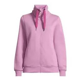 Sweatjacke SALZHAUT "Sweatjacke RACKELN - UNI", Damen, Gr. XS, rosa (pale), Obermaterial: 80% Baumwolle CO. 20% Polyester PES., Sweatjacken Sweatjacke