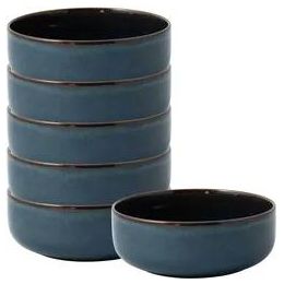 Villeroy & Boch Schale "M&uuml;slischalen Crafted &oslash; 15,8 cm 6er Set", blau (denim), L:15,8cm, LIKE. BY VILLEROY & BOCH, Sch&uuml;sseln, Schale