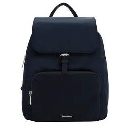 Rucksack Tamaris "Rucksack TAS Khiria", Damen, Gr. B/H/T: 26cm x 28cm x 9cm, blau (blau 500), Polyester, Rucks&auml;cke Rucksack