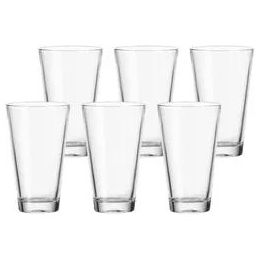 Glas Leonardo "Trinkgl&auml;ser Ciao 300 ml 6er Set transparent", bunt (transparent), Glas, Trinkgef&auml;&szlig;e, Kaffeetasse