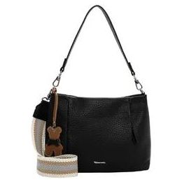 Beuteltasche Tamaris "Beutel TAS Katrina", Damen, Gr. B/H/T: 28cm x 22cm x 11cm 0, schwarz (schwarz 100), Polyurethan, Taschen Beuteltasche