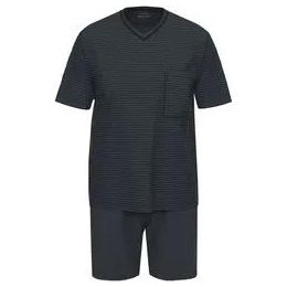 Schlafanzug Ammann "Schlafanzug kurz Men / Nightwear", Damen, Gr. 54, grau (total eclipse), Obermaterial: 100% Baumwolle CO., Homewear-Sets Schlafanzug