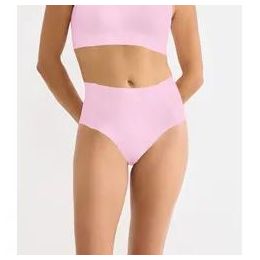 High-Waist-Slip Sloggi "ZERO Feel 2.0 High waist", Damen, Gr. M, rosa (floral pink), Single Jersey, Obermaterial: 76% Polyamid, 24% Elasthan, k&ouml;rpernah, Unterhosen, nahtlos und unsichtbar
