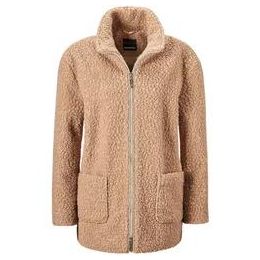 Blouson GOLDNER "Stilvolle Kurzjacke mit Stehkragen", Damen, Gr. 46, beige (camel), Obermaterial: 100% Polyester PES., normales B&uuml;ndchen, Jacken Blouson, mit 2 aufgesetzten Taschen