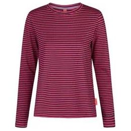 T-Shirt SALZHAUT "Longsleeve VOSS", Damen, Gr. M, blau (navy, beetroot), Obermaterial: 95% Baumwolle CO. 5% Polyester PES., Shirts T-Shirt