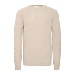 Strickfleece-Pullover Casual Friday "Strickpullover CFBERT", Herren, Gr. L, beige (silber lining), Obermaterial: 50% Wolle mw. 50% Polyamid PA., Pullover