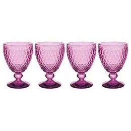 Villeroy & Boch Rotweinglas VILLEROY & BOCH "Rotweingl&auml;ser Boston Coloured 310 ml 4er Set", pink (berry), Glas, Trinkgef&auml;&szlig;e, Rotweinglas