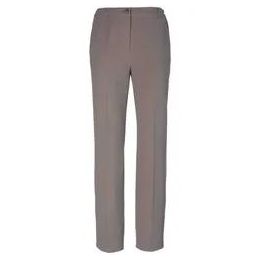 2-in-1-Hose GOLDNER "Kurzgr&ouml;&szlig;e B&uuml;gelfaltenhose mit Melange-Effekt", Damen, Gr. 24, K-Gr, beige (taupe), Obermaterial: 63% Polyester PES. 32% Viskose CV. 5% Elasthan EL., Hosen, Softer Griff & sch&ouml;ner, flie&szlig;ender Fall