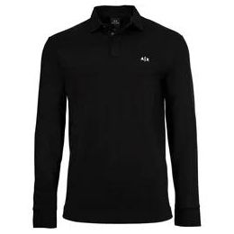 Giorgio Armani Poloshirt ARMANI EXCHANGE "Poloshirt POLO SHIRT", Herren, Gr. XXL, schwarz, Obermaterial: 97% Baumwolle CO. 3% Elasthan EL., Shirts