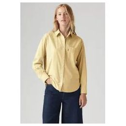 Levi's Jeansbluse LEVI'S "HARLIE BOYFRIEND SHIRT", Damen, Gr. L (40), french vanilla gd, Web, Obermaterial: 100% Baumwolle, relaxed fit Po-bedeckend, 2-Knopf-Manschette, Blusen Jeansbluse, mit Brusttasche
