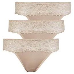 Jazz-Pants Slips Nina von C. "3er Pack Damen Jazzpant Millefleurs", Damen, Gr. 44, beige (latte macchiato), Obermaterial: 52% Viskose CV. 40% Modal CMD. 8% Elasthan EL., Unterhosen