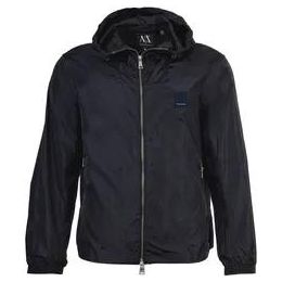 Giorgio Armani Windbreaker ARMANI EXCHANGE "&Uuml;bergangsjacke Blouson Jacket", Herren, Gr. L, blau, Obermaterial: 100% Polyamid PA., Jacken Windbreaker