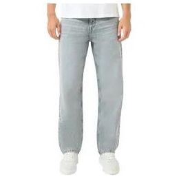 5-Pocket-Jeans QS, Herren, Gr. 33, L&auml;nge 34, light grau used, Denim/Jeans, Obermaterial: 100% Baumwolle, unifarben, loose fit lang, Jeans 5-Pocket-Jeans, im LOOSE FIT