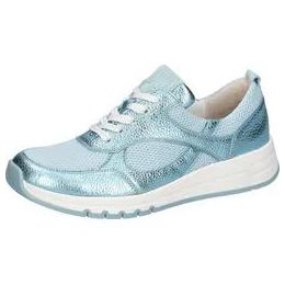 Waldl&auml;ufer Sneaker WALDL&Auml;UFER, Damen, Gr. 5,5 (38,5), hellblau, Textil, Veloursleder, metallic, Schuhe Sneaker, Halbschuh, Schn&uuml;rschuh, Freizeitsneaker mit weichem Schaftrand