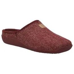 Hausschuh Josef Seibel "Vinny 01, bordeaux-kombi", Damen, Gr. 43, rot (bordeaux, kombi), Obermaterial: 80% Rindsleder Leather cow. 20% Textilmaterial TEXMAT., Schuhe Hausschuh