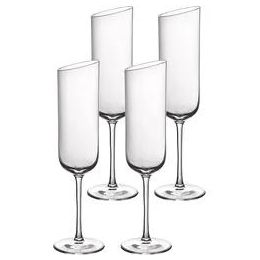 Villeroy & Boch Sektglas VILLEROY & BOCH "Sektgl&auml;ser NewMoon 170 ml 4er Set transparent", bunt (transparent), 4 tlg., Glas, Trinkgef&auml;&szlig;e