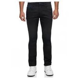Regular-fit-Jeans INDICODE "INCoil", Herren, Gr. 33, L&auml;nge 34, schwarz, Denim/Jeans, Obermaterial: 77% Baumwolle, 21% Polyester, 2% Elasthan, Abriebeffekte, regular fit kn&ouml;chellang, Jeans, Baumwollmischung, regular fit