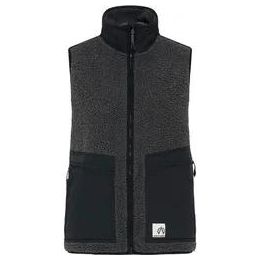 Funktionsweste North Bend "Funktionsweste NBGalan W Teddy Vest", Damen, Gr. 42, grau (asphalt), Obermaterial: 100% Polyester Pol. recyc.., Westen Funktionsweste