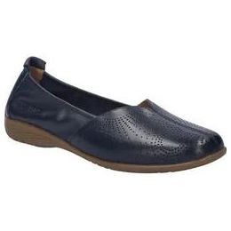 Ballerina Josef Seibel "Fenja 29, indigo", Damen, Gr. 39, blau (indigo), Obermaterial: 100% Rindsleder Leather cow., Schuhe Ballerina