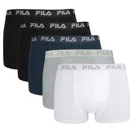 Boxershorts Fila "Boxershort 5er Pack", Herren, Gr. L, bunt (mehrfarbig), Obermaterial: 95% Baumwolle CO. 5% Elasthan EL., Unterhosen