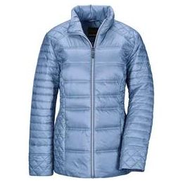 Steppjacke GOLDNER "&Uuml;bergangsjacke mit Muster-Mix", Damen, Gr. 42, blau, Obermaterial: 100% Polyamid PA., gerade, Jacken Steppjacke, RV Taschen
