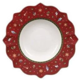 Villeroy & Boch Suppenteller VILLEROY & BOCH "Suppenteller Toy's Delight &oslash; 26,4 cm rot", rot, L:26,5cm, Speiseteller