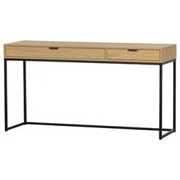 Schreibtisch Woood "Woood Silas Schreibtisch", natur, schwarz, natur, B:140cm H:74cm T:44cm, Tische, Schreibtisch